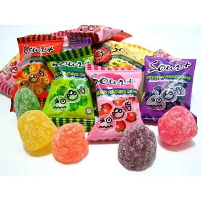 Sweet Sour Gummy Candy Lot 100 Refreshing Sour Sugary Apple 1 Pack 100g ...