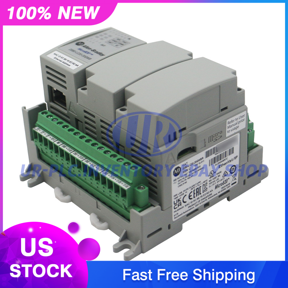New Sealed Allen-Bradley 2080-LC20-20QWBR Micro820 20 I/O ENet/IP ...