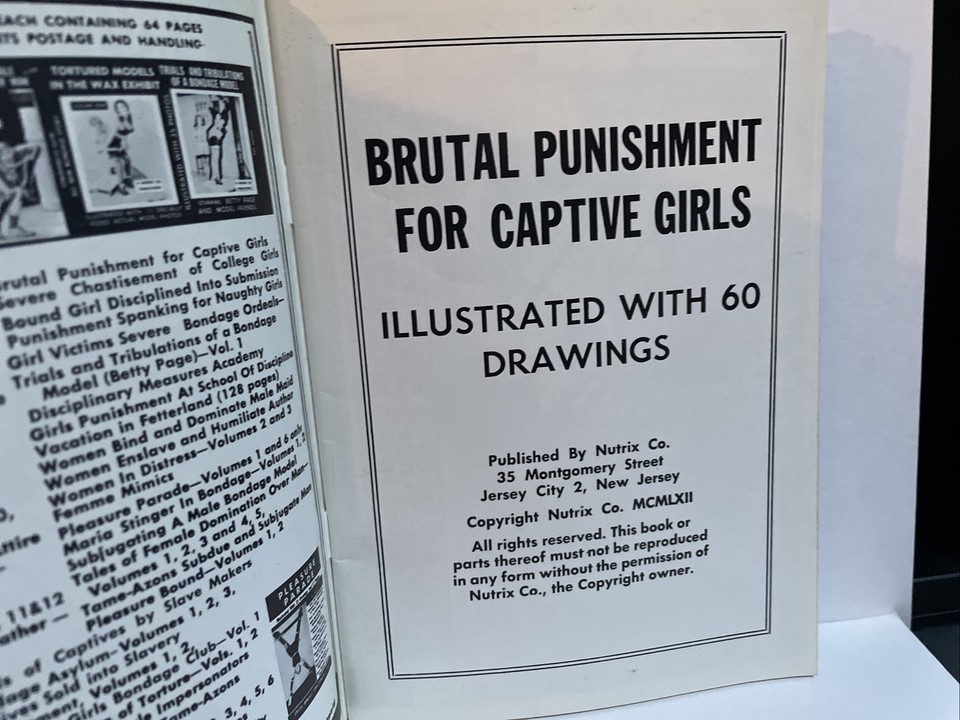 Rare 1963 Irving Klaw Nutrix Bondage Magazine CAPTIVE GIRLS with 65 ...