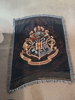 Harry Potter Throw Blanket Hogwarts Crest Banner Tapestry Woven ...