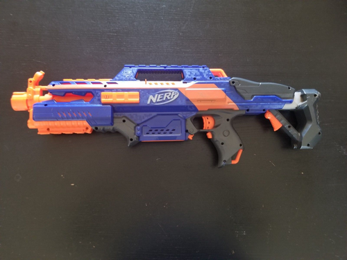 Nerf Rapidstrike CS-18 Blaster Gun-VGC-N-Strike Elite Battery Flywheel ...