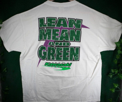 Vintage Kawasaki Lean Mean & Green Size XL Delta Pro Weight | eBay
