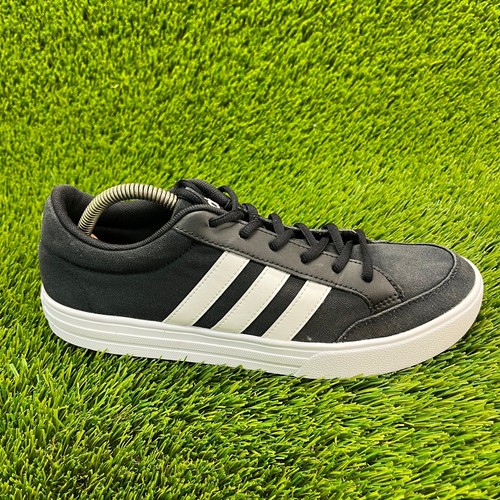 Adidas Vs Set Mens Size 8.5 Black White Athletic Walking Running Shoes ...