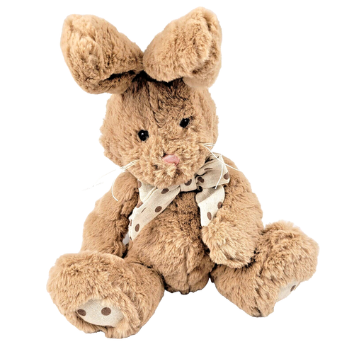 Ganz Cottonball Chocolate Colored Bunny Rabbit Plush Polka Dot Easter ...