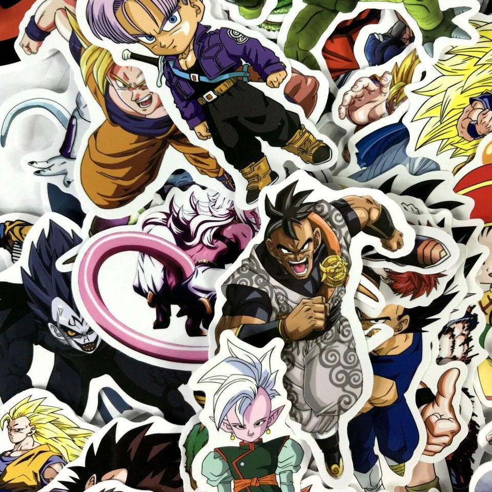 100 Piece Dragon Ball Z DBZ Character Bulma Goku Laptop Decal Phone ...