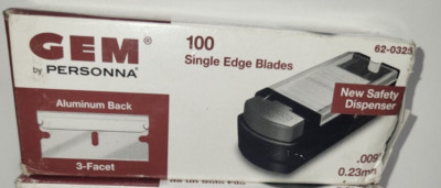 Box of 100 - GEM by Personna Single Edge Blade, 62-0325, 0.009" (0.23mm ...