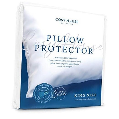 Luxury Bamboo Waterproof Zippered Pillow Protector - Pillow Protector ...