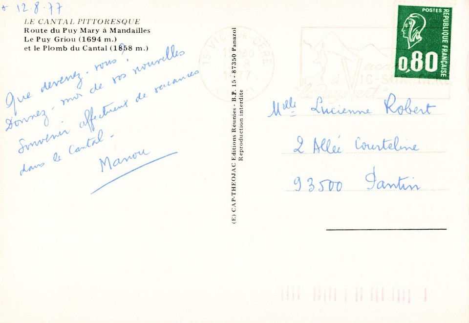 15 LE PUY MARY ROUTE DU PUY MARY A MANDAILLES | eBay