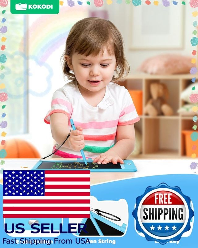 10" LCD Writing Tablet, Colorful Doodle Board, Erasable Drawing Pad for ...