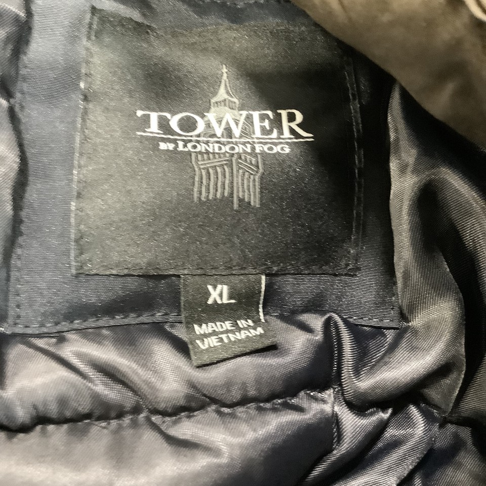 Tower By London Fog Men's Blue Long Sleeve Faux Fur Hooded Arctic ...