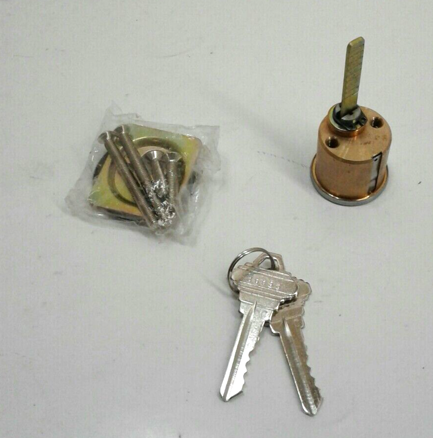 Cal-Royal CX96RIMKD-US26D 6-Pin Schlage C Keyway 1-1/8" Rim Cylinder ...