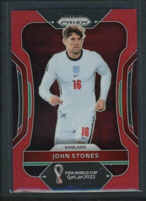 2022 JOHN STONES 171/399 PANINI PRIZM FIFA WORLD CUP QATAR 2022 RED ...