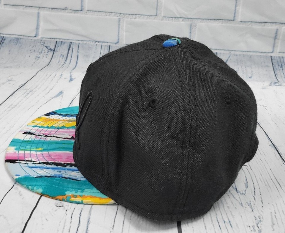 Neff Fresh Hat Logo Embroidered Multicolored Flat Bill SnapBack Cap ...