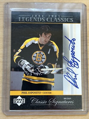 Phil Esposito Autograph 2004-05 Upper Deck Legends Classics, Classic ...