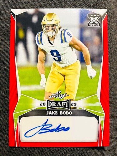 2023 Leaf Draft Jake Bobo Rookie RC Auto Autograph Card Red Parallel ...