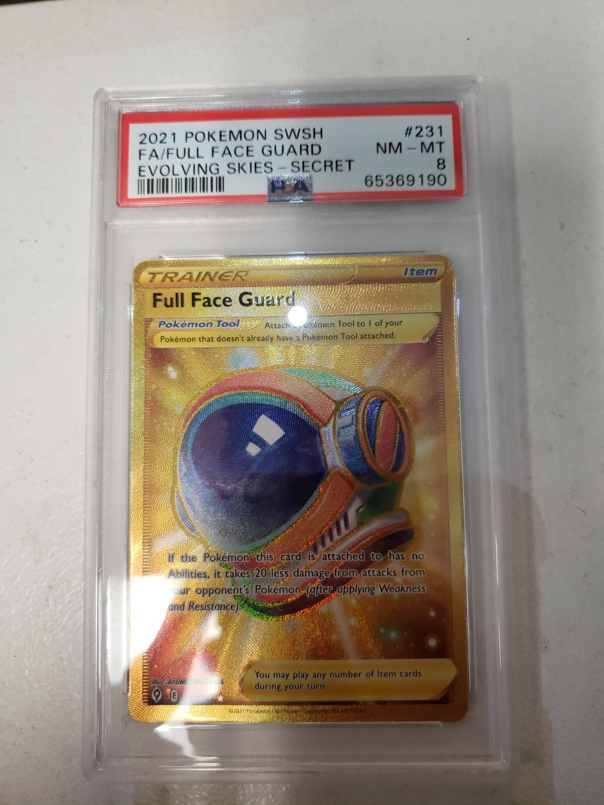 Pokémon TCG Full Face Guard Evolving Skies 231/203 Holo Secret Rare for ...