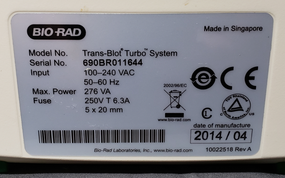 Bio-Rad Trans-Blot Turbo Transfer System 690BR biorad transblot | eBay