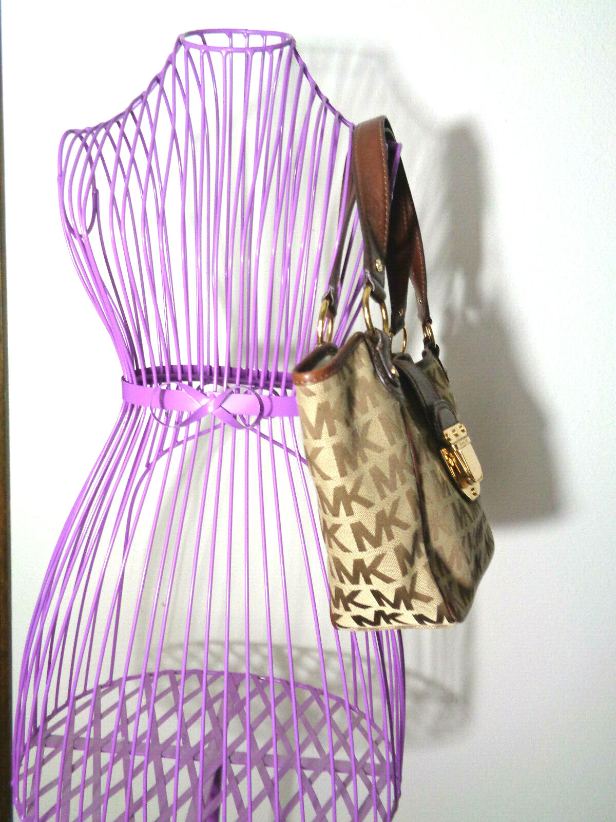 MICHAEL KORS Charleton Signature Jacquard Medium Tote w Top Strap ...