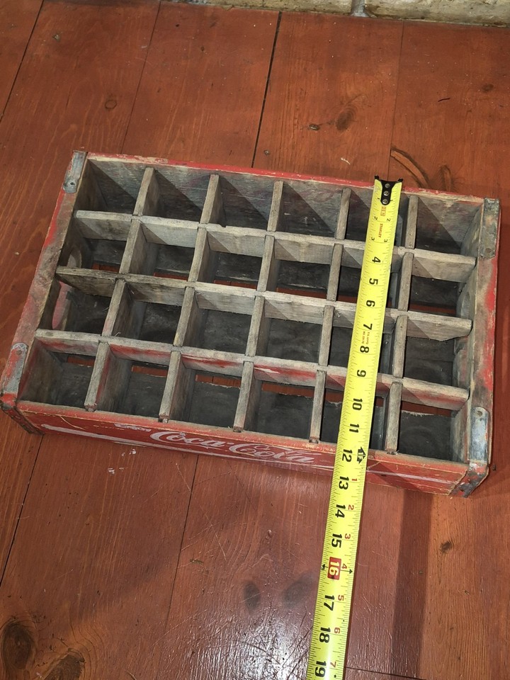 Vintage Coca-Cola Coke Red Wooden 24 Bottle Crate 1971 Chattanooga TN ...