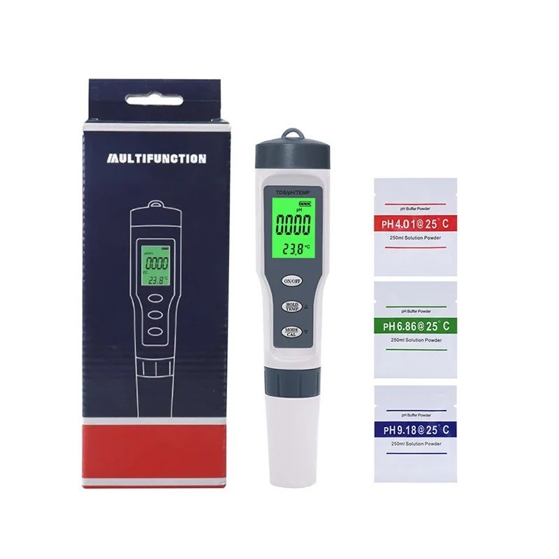 VIVOSUN 3-in-1 Digital pH Meter with ATC, ±0.1 pH Accuracy Water ...