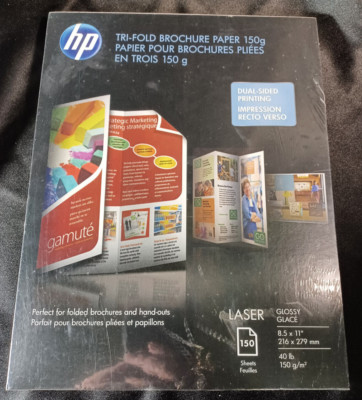 HP Q6612A Tri-Fold Laser Brochure Paper 150 pack | eBay
