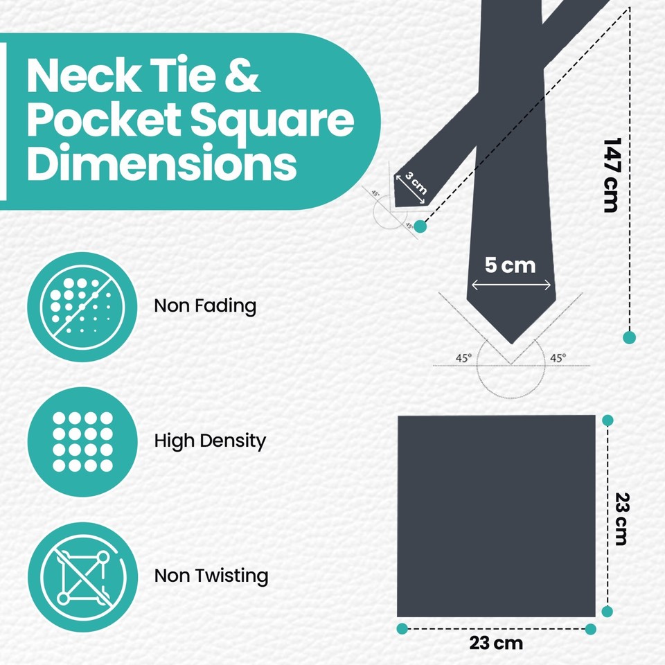 Cravatta In Raso E Fazzoletto Set Per Matrimonio E Feste Aziendali | eBay