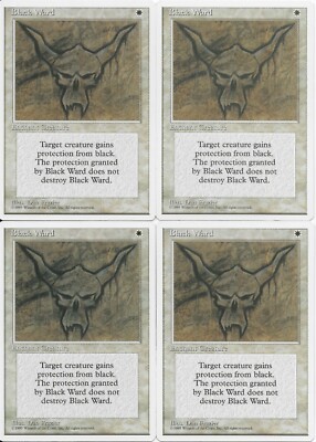 MTG: BLACK WARD 4th Edition UNCOMMON; played, Excellent condition x4 | eBay