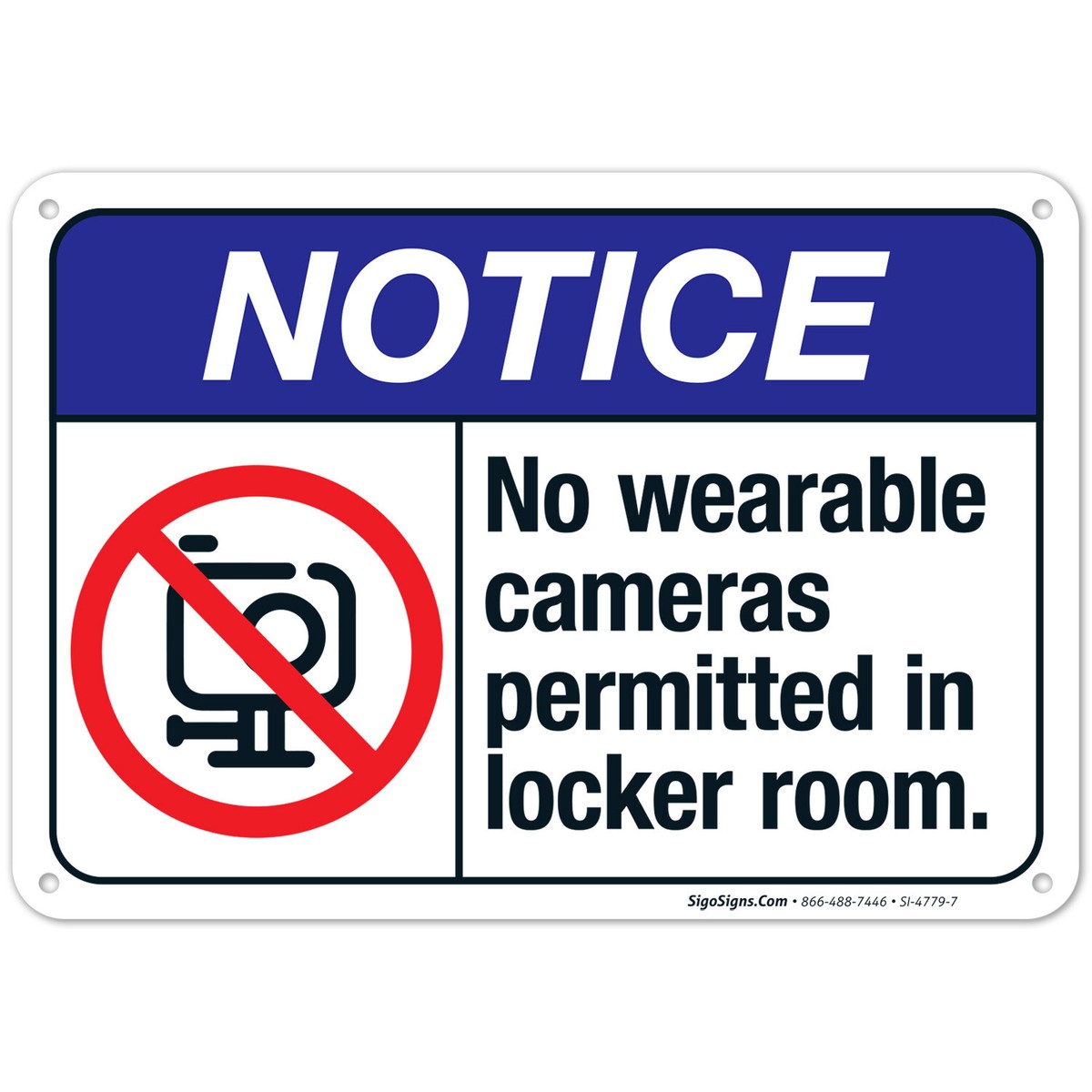 No Lockers Sign