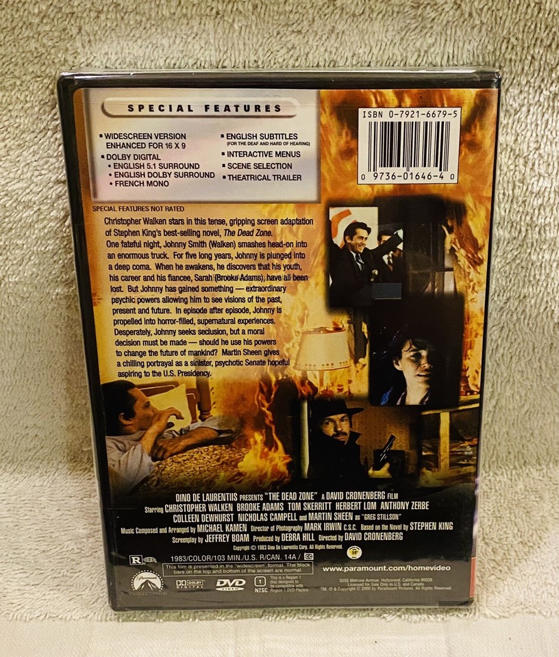 Stephen King's The Dead Zone 1983 (DVD, 2000, WS) Christopher Walken ...