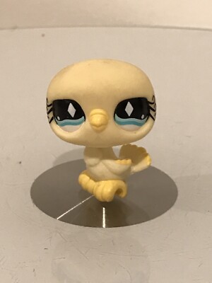 Littlest Pet Shop LPS 512 Pigeon #512 Yellow with Aqua Diamond Eyes -3 ...
