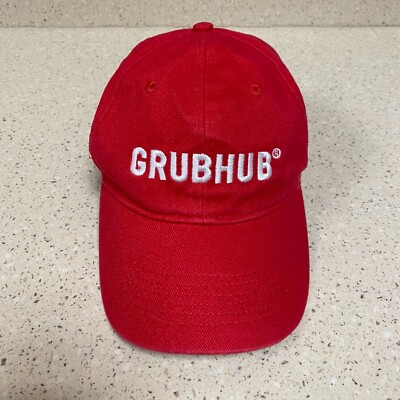 Grubhub red snapback hat | eBay