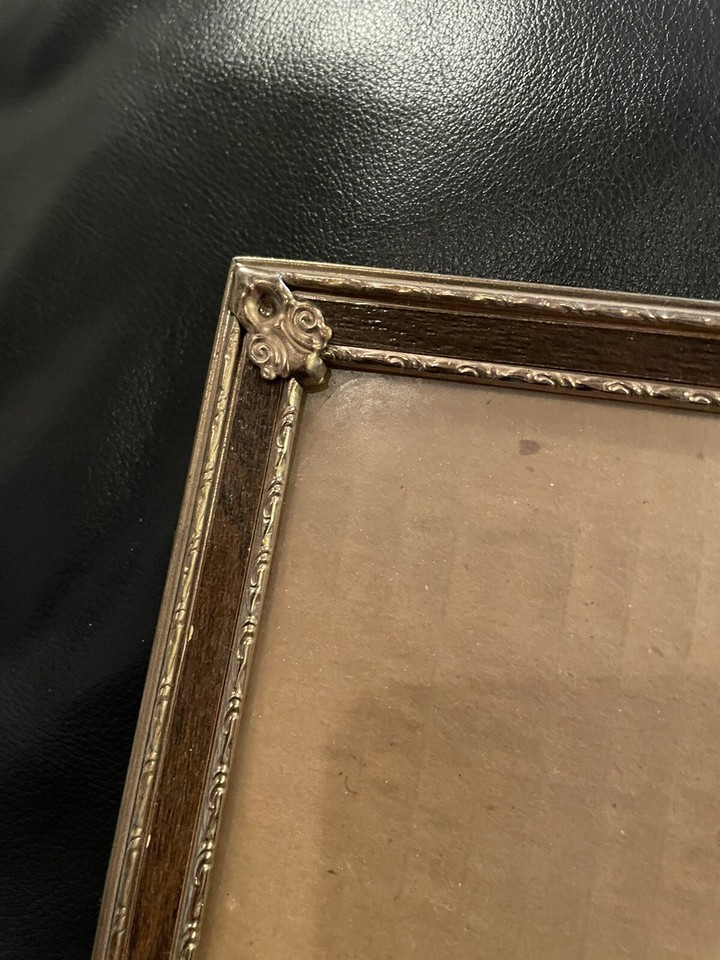 VTG Gold Tone Wood Look Embossed Metal Frame 8”x10” | eBay