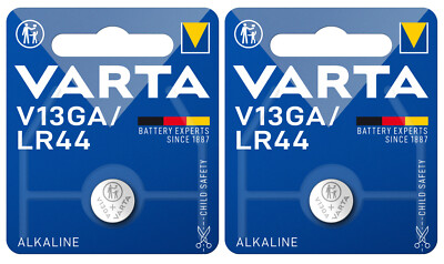 2 VARTA LR44 V13GA Button Cell Tablet Battery 4276 AG13 L1154 A76 NEW ...