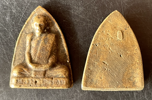 Figure Amulet Bronze Buddha Bonze Plate Thailand b183 | eBay