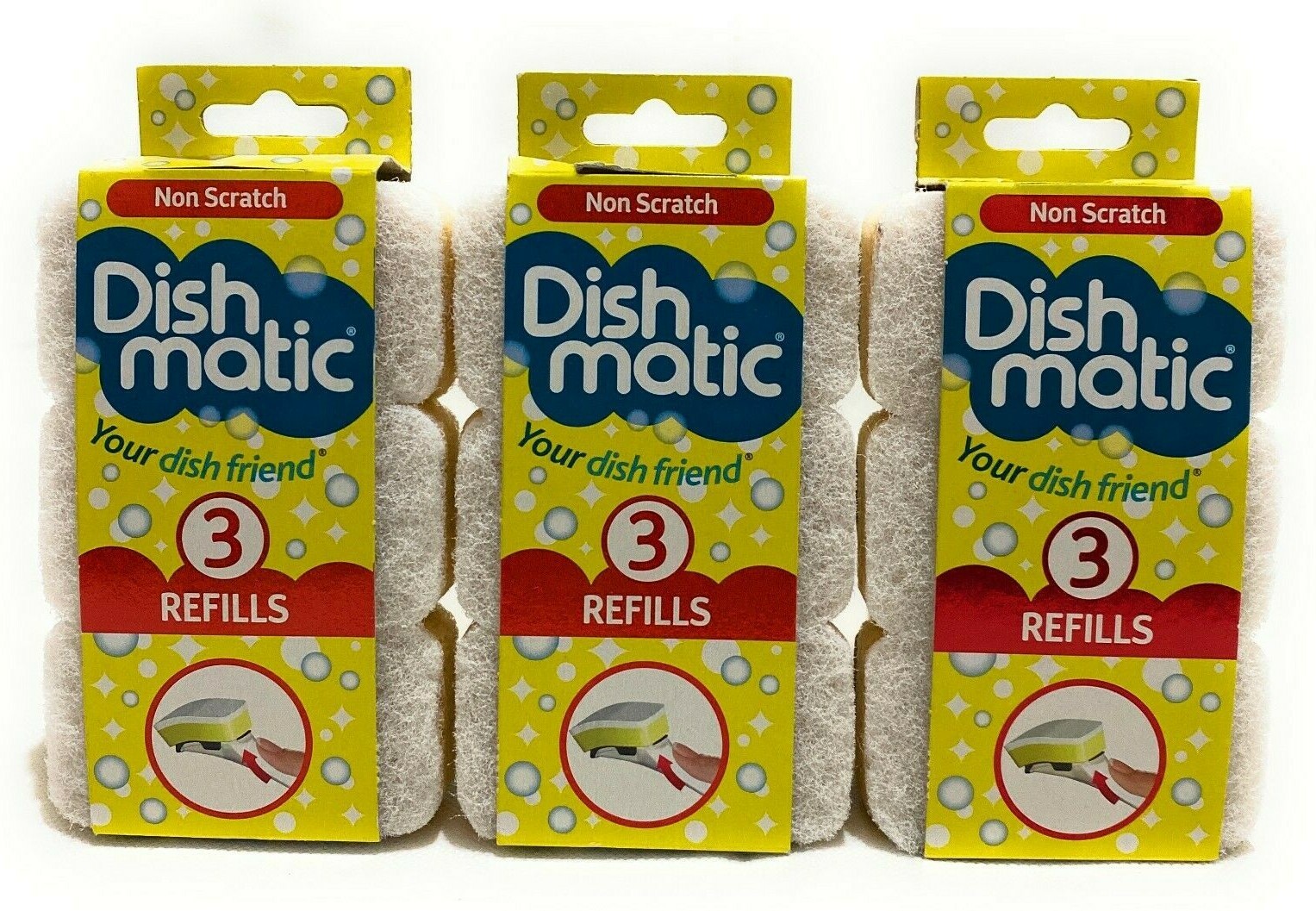 Dish Matic Washing Up Sponge Dispenser Brush Liquid Quality Sponge ...