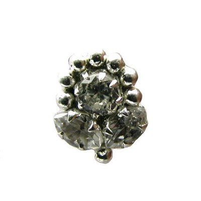 Dazzling Piercing Cork Screw Nose Stud White CZ Sterling Silver Nose ...