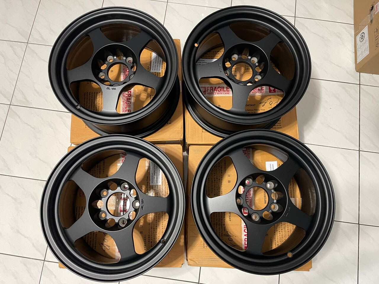 For Honda ctr itr ek9 dc2 b18c JDM 15" 114.3x5 EVO Style wheels rims ...