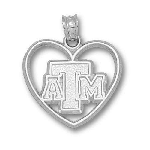 Texas A&M ATM IN HEART Silver Pendant | eBay