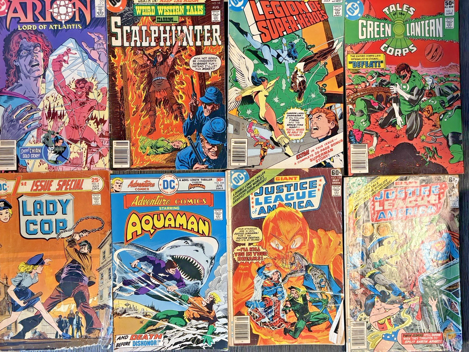 Vintage DC Comics 1970s 80s Comic 44 Lot Superman Legion Titans Lantern ...