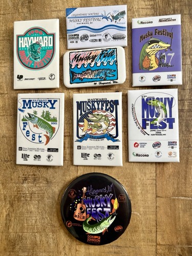 Hayward Wisconsin Musky Fest Pinback Lot Pin Button Muskie Fishing ...