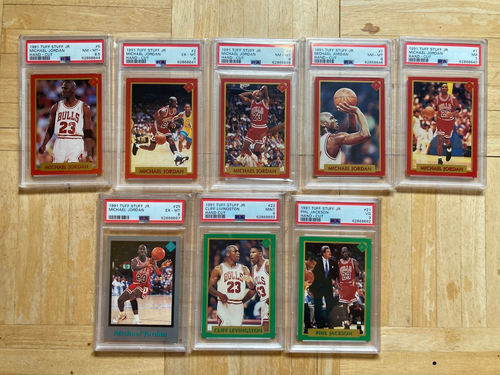 MICHAEL JORDAN 1991 Tuff Stuff Jr 8 Card PSA Lot Ranges from PSA 3 to ...