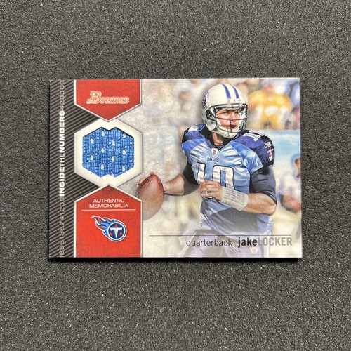 2012 Bowman JAKE LOCKER #ITNR-JL Inside the Numbers JERSEY / PATCH ...