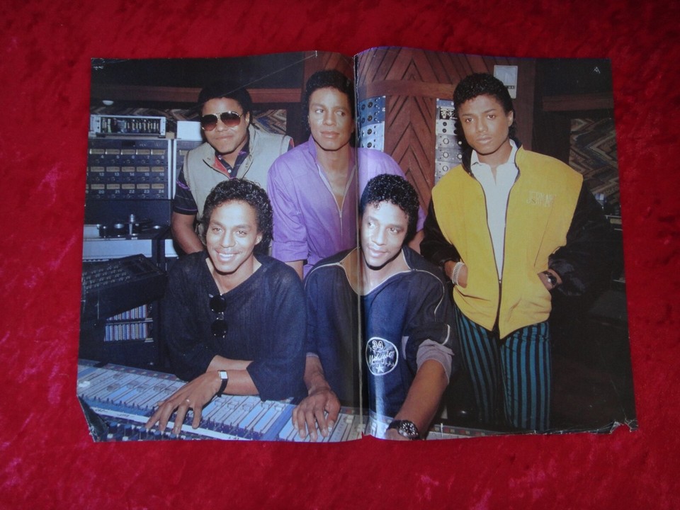 THE JACKSONS MAGAZINE CENTERFOLD CLIPPING PIC R&B LEGEND ICON SUPERSTAR ...