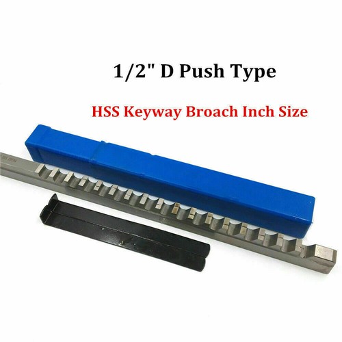 1/2" D Push Type Keyway Broach Cutter HSS 1/2 Inch Metalworking Cutting ...