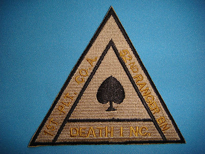 VIETNAM WAR PATCH, US 1st PLATOON Co. A 52nd RANGER BATTALION " DEATH ...