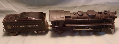 MARX #666 O Gauge, Engine Locomotive & New York Central car, Black 1950 ...