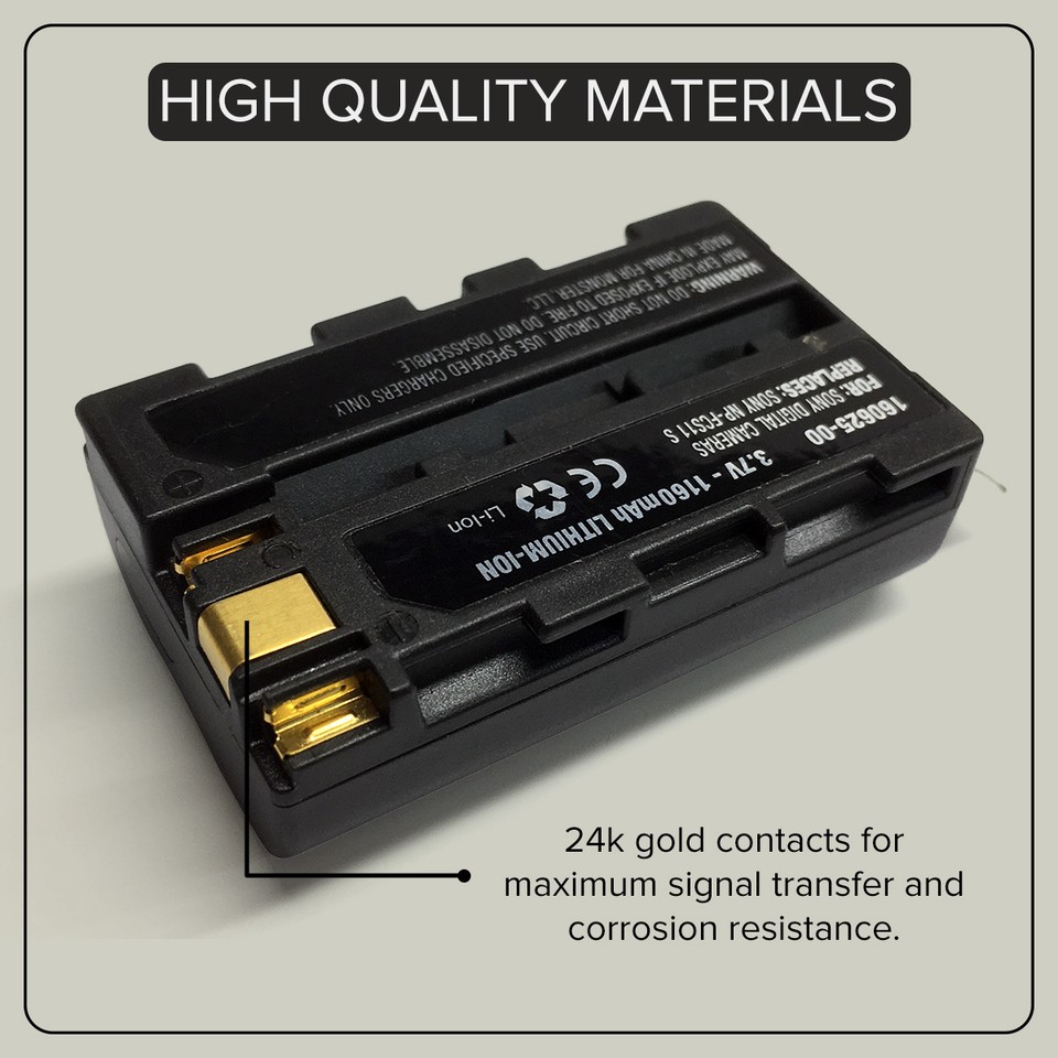 Replacement Battery for Sony NP-FS11 NP-FS21 Cyber-shot DSC-F505V DSC ...