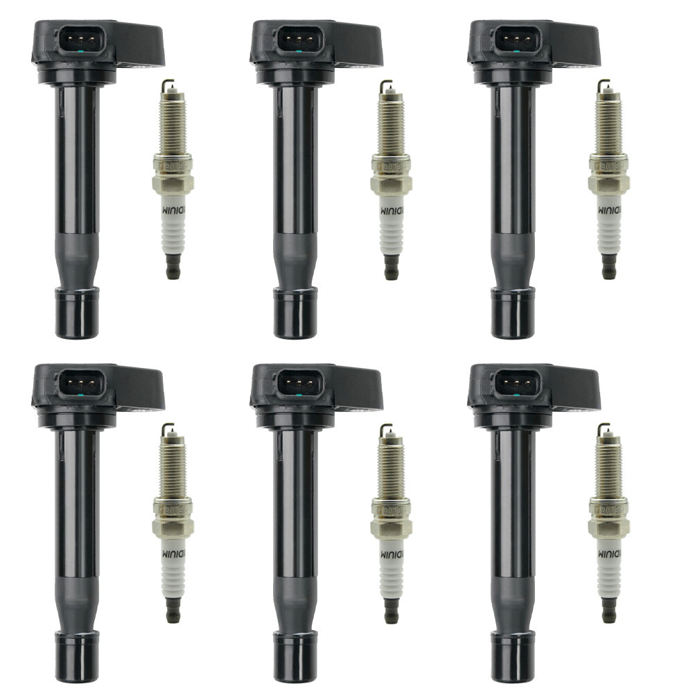 6X Ignition Coils + 6X Iridium Spark Plugs for 2009-2015 Honda Pilot ...