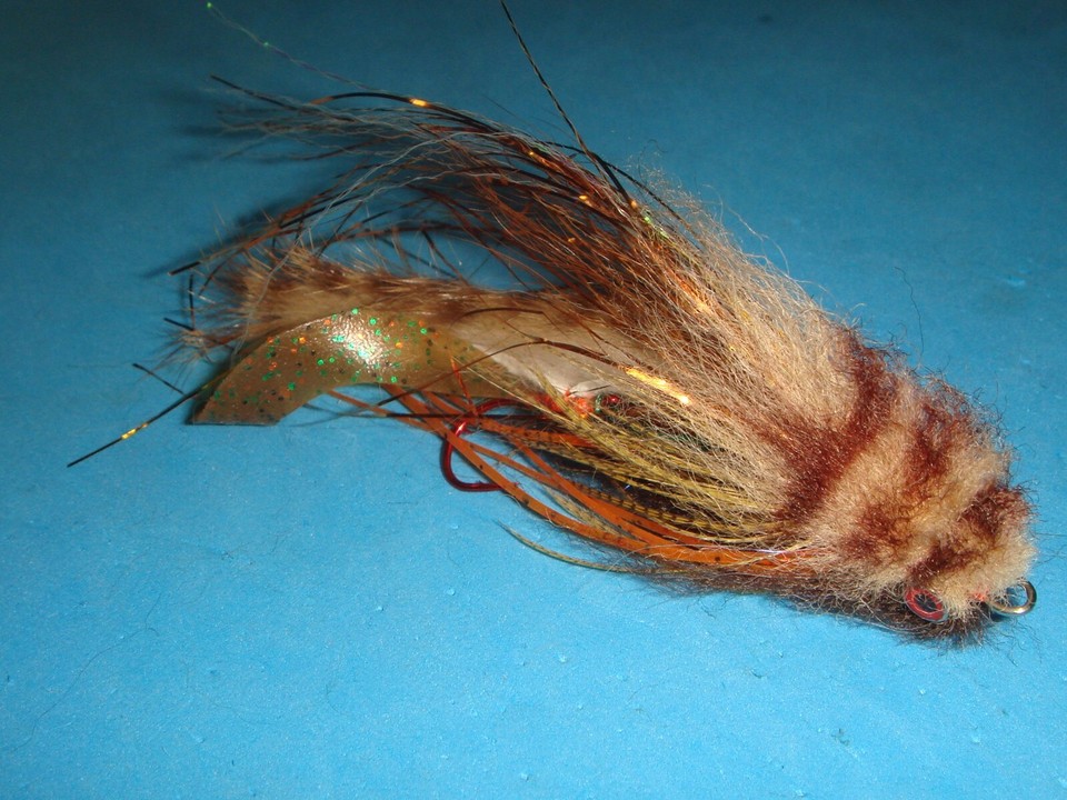 FLY FISHING FLIES - Natural/Brown THOR'S HAMMER AP Streamer, size #4 (3 ...