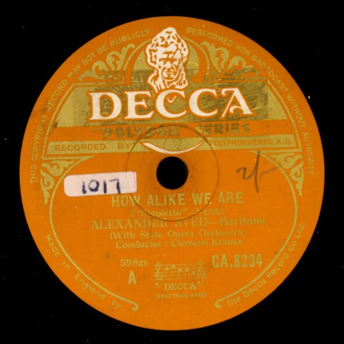 ALEXANDER SVED -BARITON- "Rigoletto" Gleich sind wir beide../Feile ...